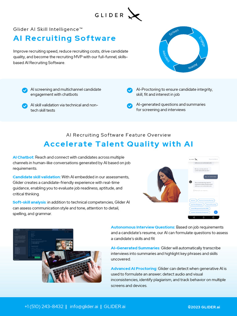 Glider AI Skill Intelligence Platform AI Recruiting Software Datasheet July 2023 | PDF ...