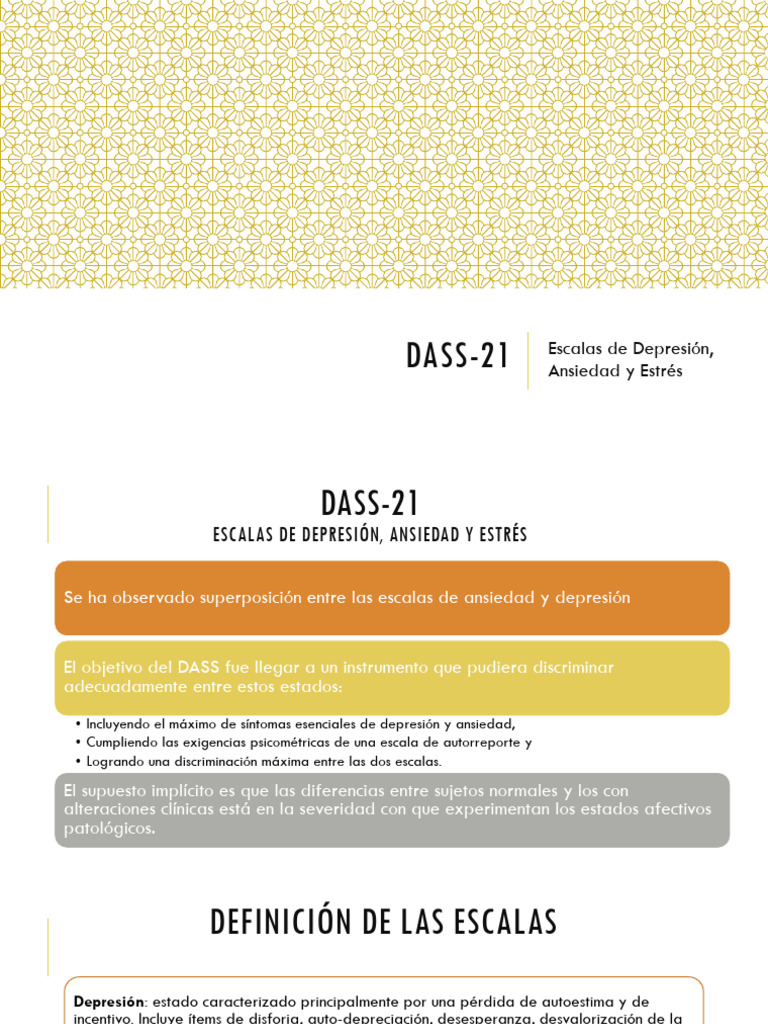 Interpretación Del DASS-21 | PDF | Ansiedad | Depresión (estado de ánimo)