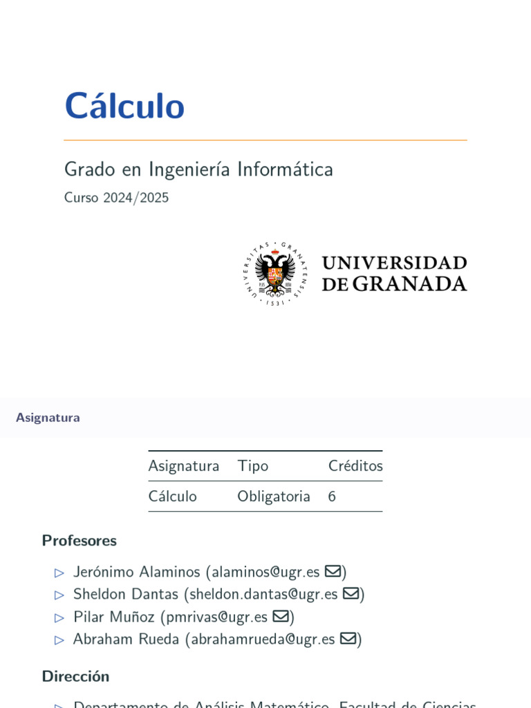0 Presentacion GII-1 | PDF | Integral | Análisis numérico