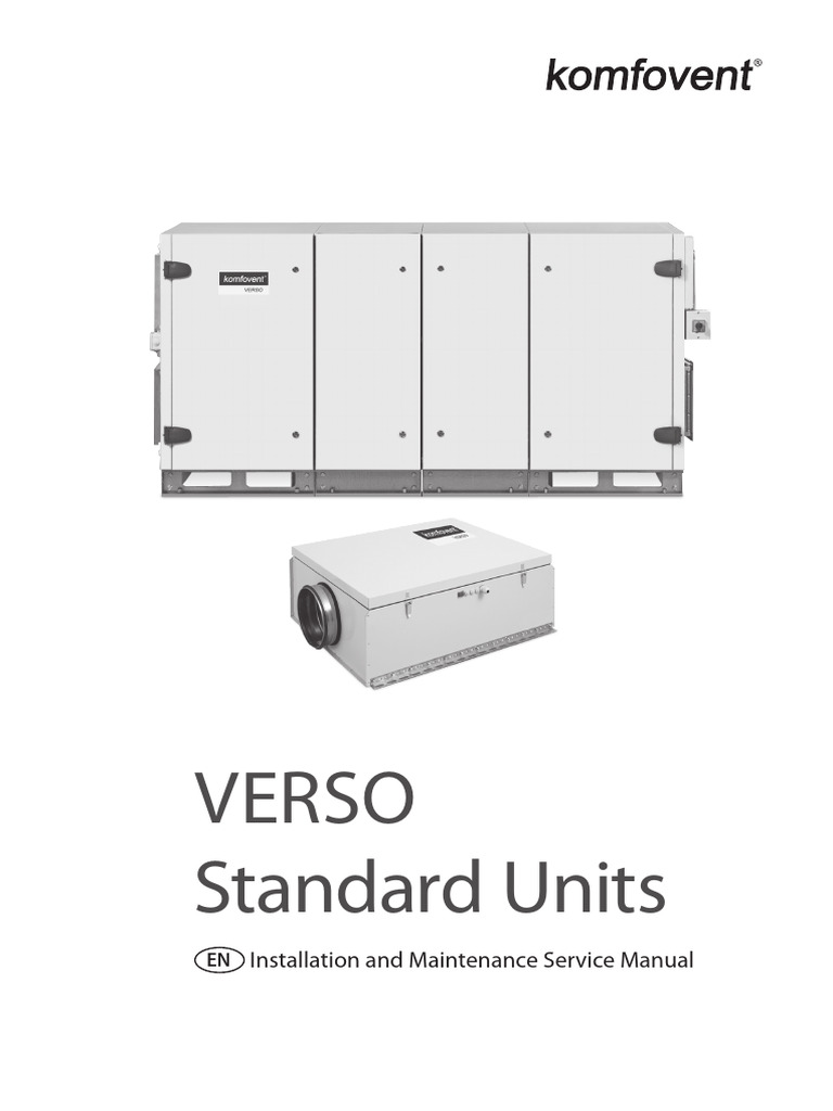 VERSO Installation Service Manual STANDARD UNITS | PDF | Humidity | Waste