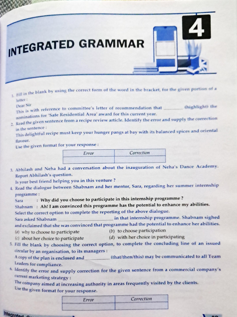 Integrated Grammar Practice IX and X | PDF