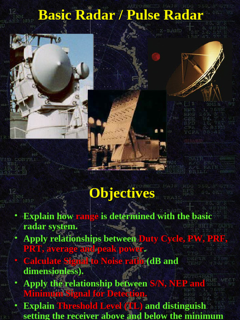 L2 Basic Pulse Radar | PDF | Signal To Noise Ratio | Radar