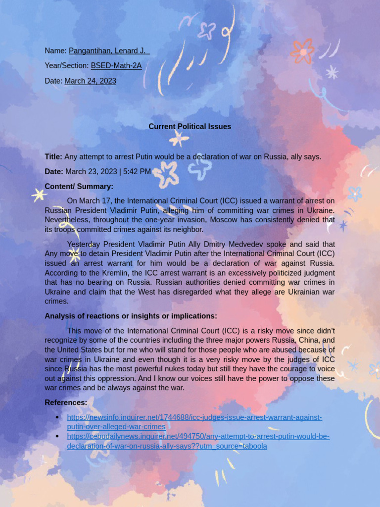 Current Political Issues | PDF | Government | International Relations