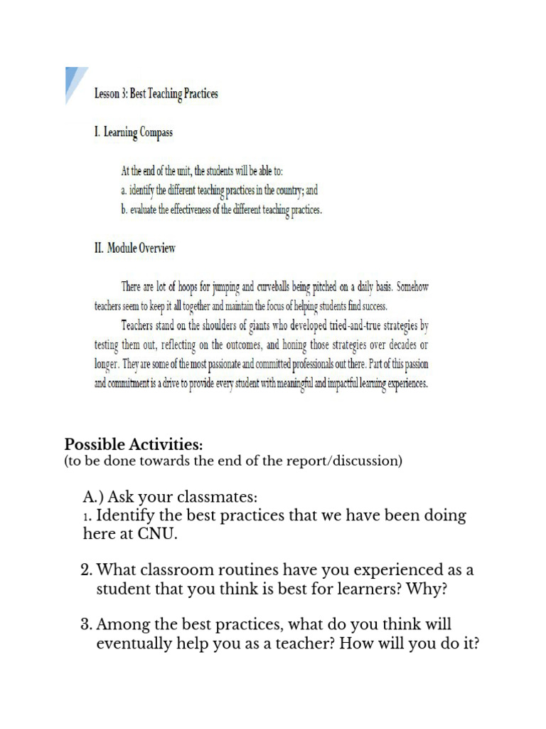 Educator Best Practices Discussion | PDF | Career & Growth
