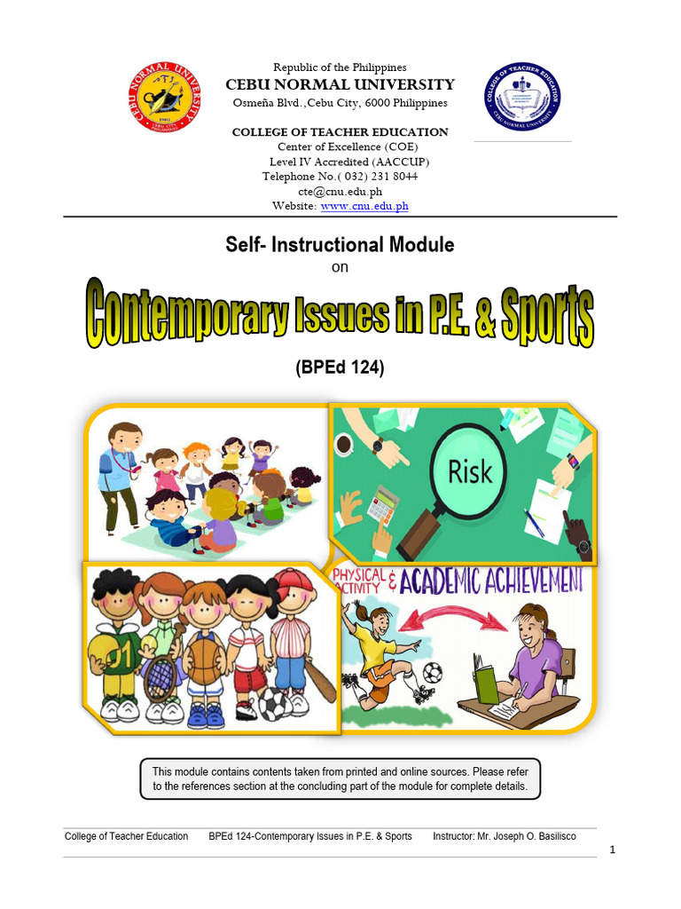 Module BPEd124 Elective1 Module1 | PDF | Physical Education | Physical Fitness