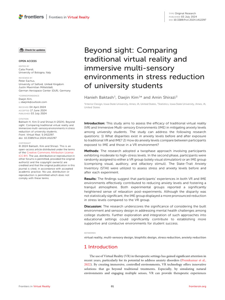 Beyond Sight Comparing Traditional Virtual Reality and Immersive Multi-Sensory Environments in ...