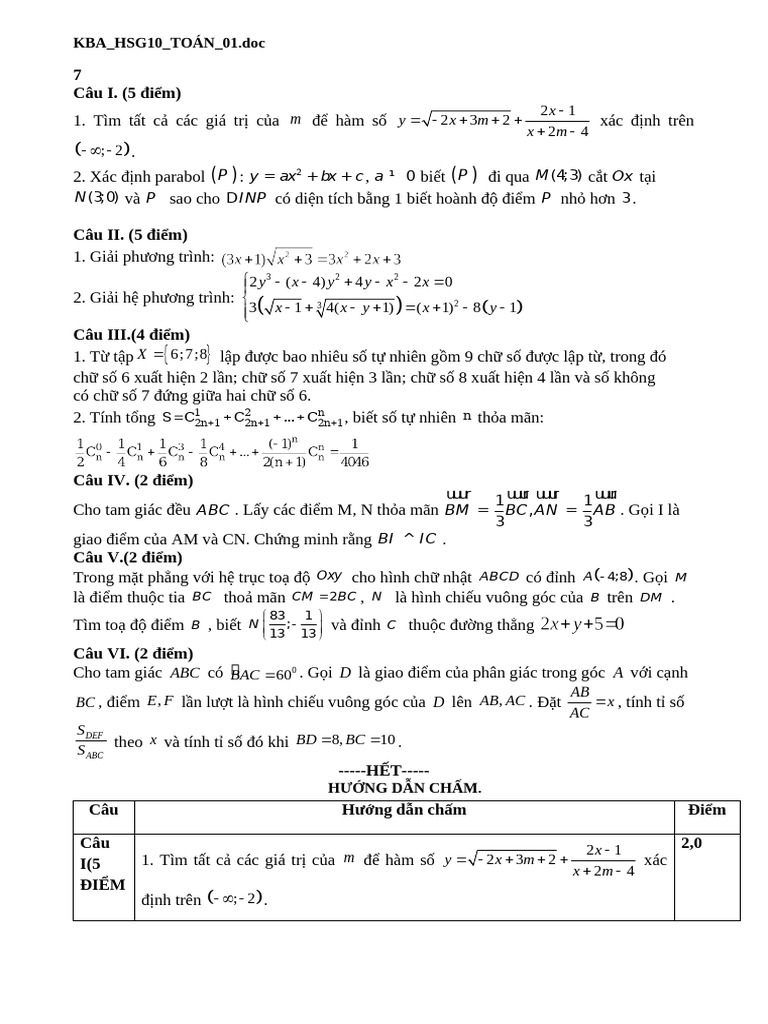 #7.kba HSG10 Toan 01 | PDF
