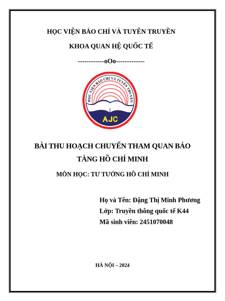 Bài Thu Ho CH Môn TTHCM | PDF