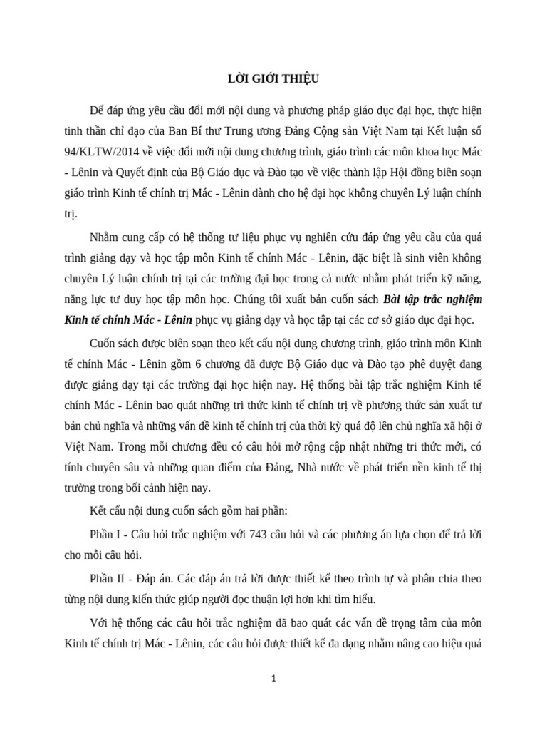 Bộ Bai Tap Giao Trinh | PDF