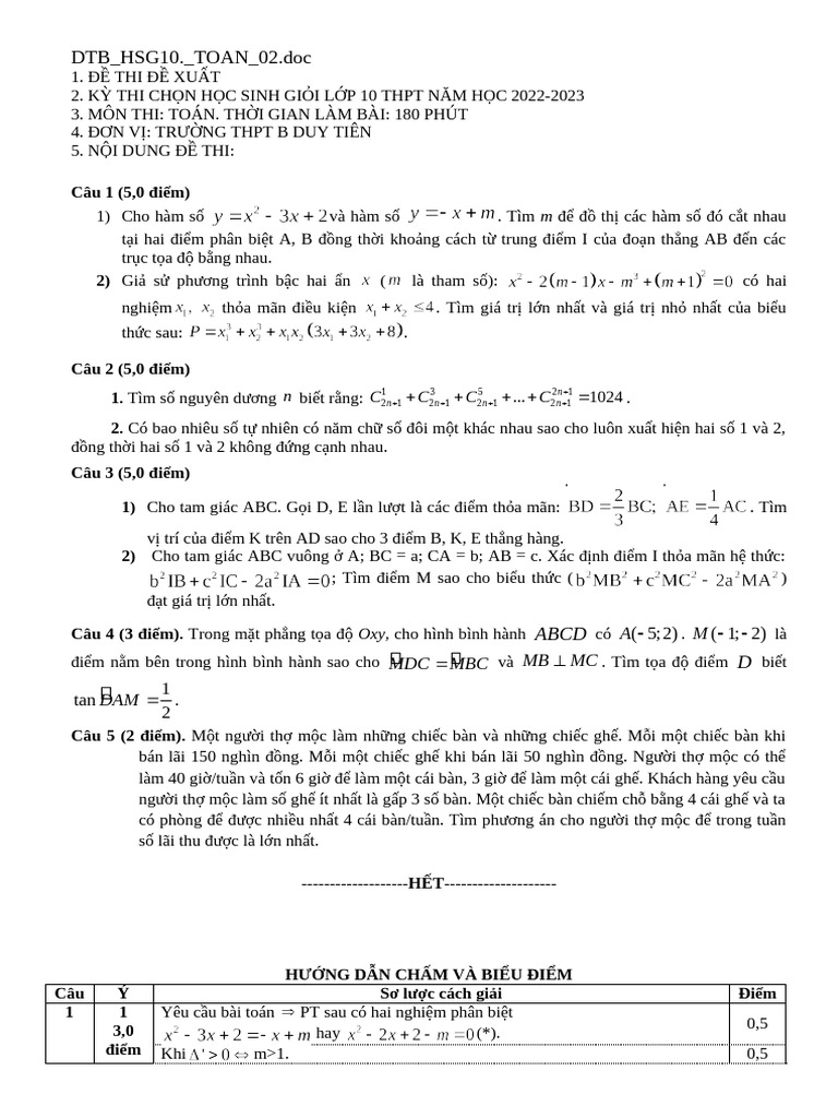 #40.DTB HSG10. Toan 02 | PDF