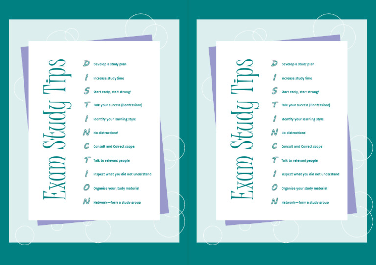 Exam Study Tips(Flyer OR Bookmark) (1) | PDF