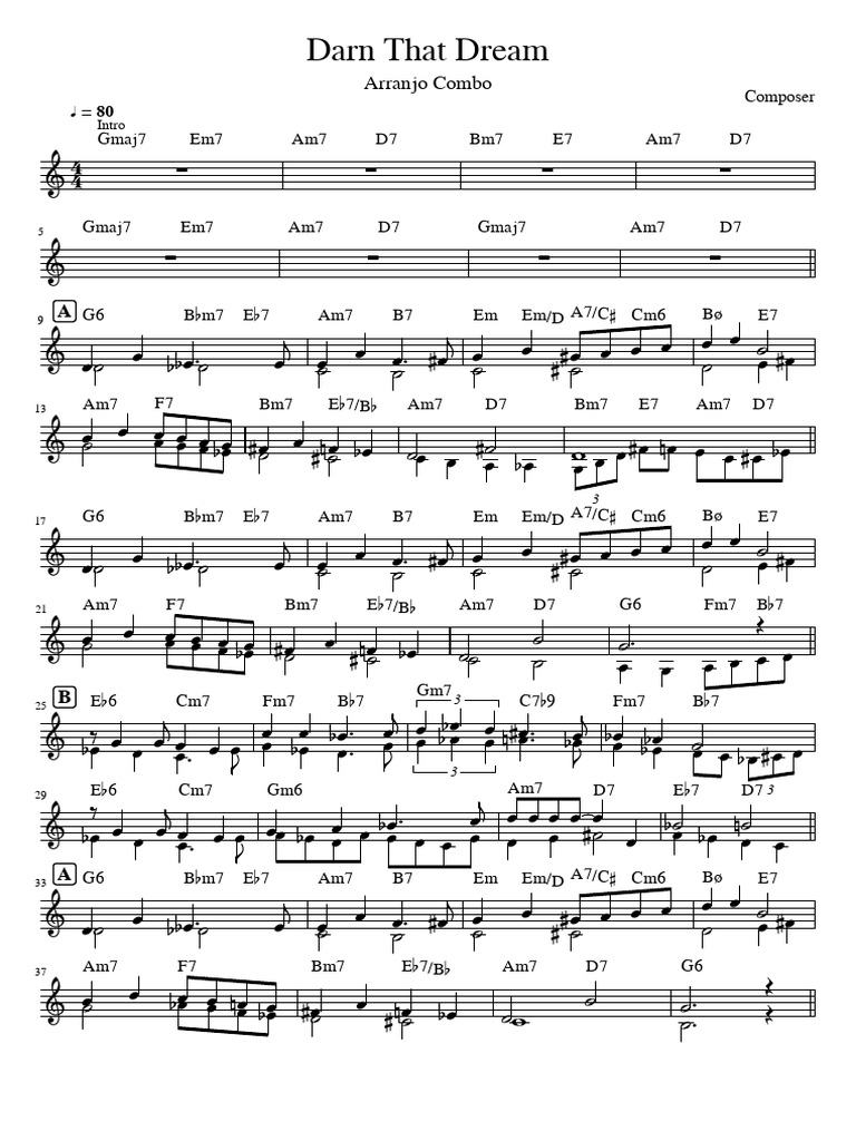 Arranjo Tema Real Book | PDF