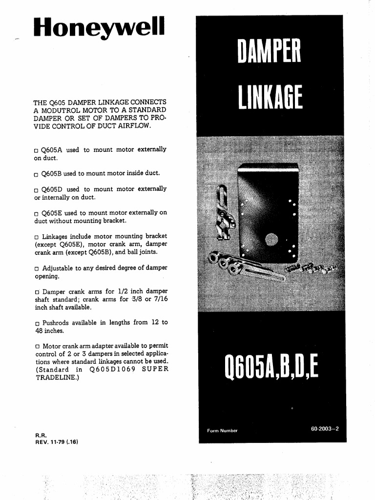 Q605 Damper Linkage CGR | PDF