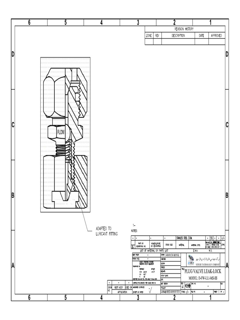 PLUG VALVE LEAK - LOCK 00 05 24-Drawings | PDF