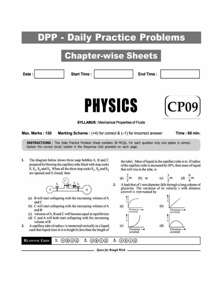 Chapter-Wise DPP Sheets For Physics JEE Main DPP 9 | PDF