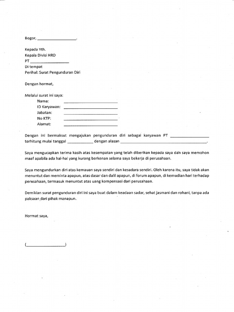 Surat Resign | PDF