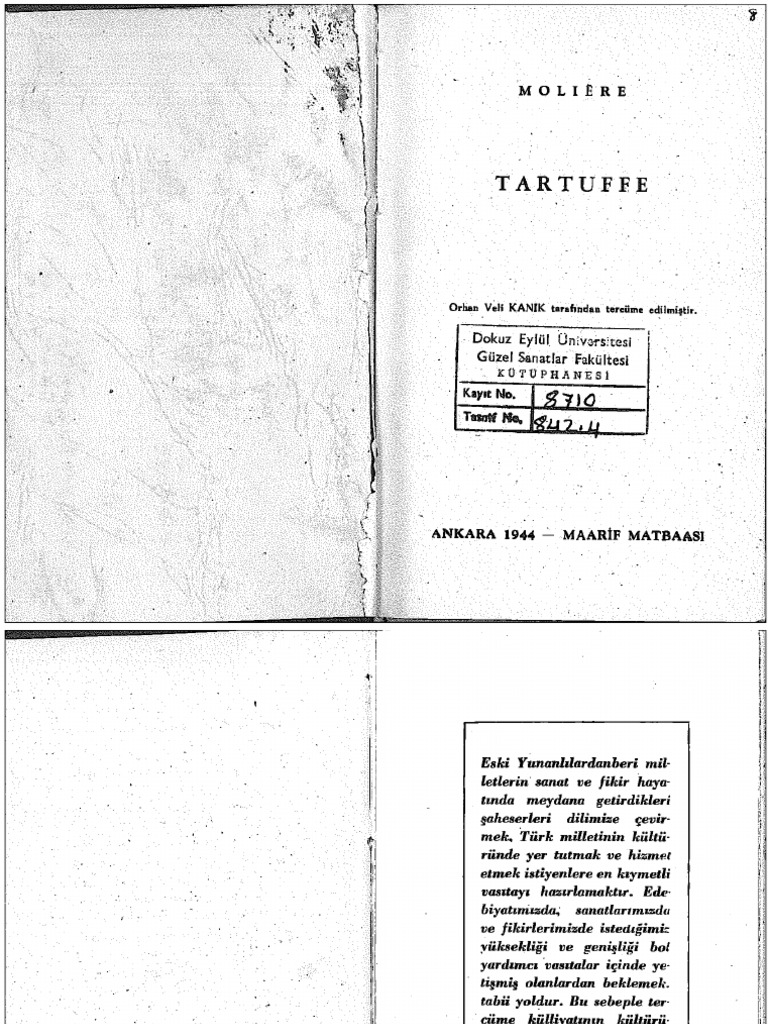 Oyun 8 Tartuffe Moliere | PDF