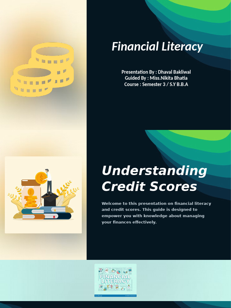 Financial Literacy & Credit Scores | PDF | Credit History | Credit