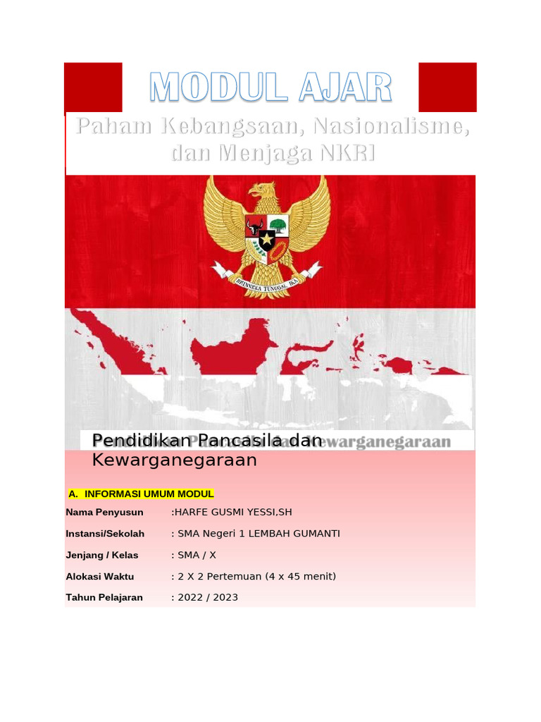NKRI - A. Paham Kebangsaan, Nasionalisme, Dan Menjaga NKRI | PDF