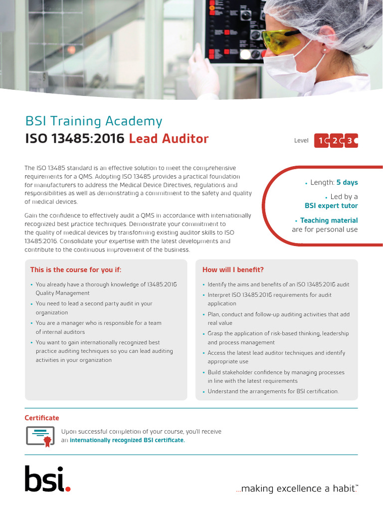 ISO 13485 Lead Auditor Course | PDF | Quality Management System | Audit