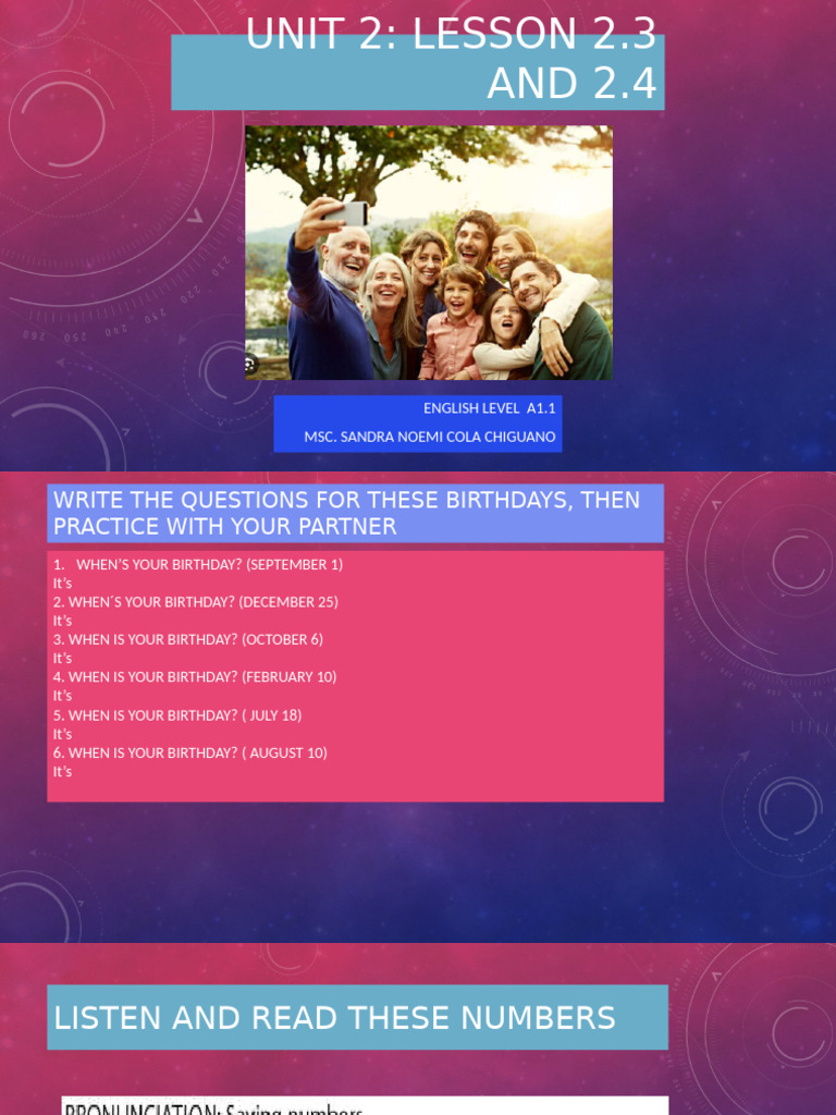UNIT 2 Lesson 2.3 and 2.4 | PDF