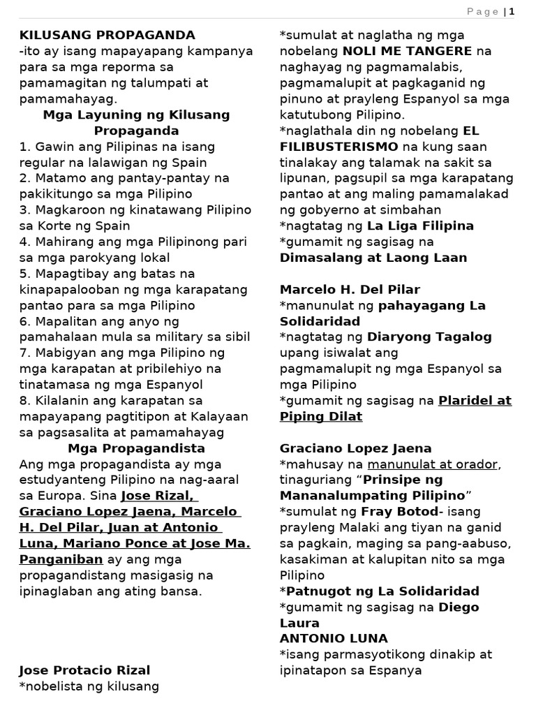 Kilusang Propaganda | PDF