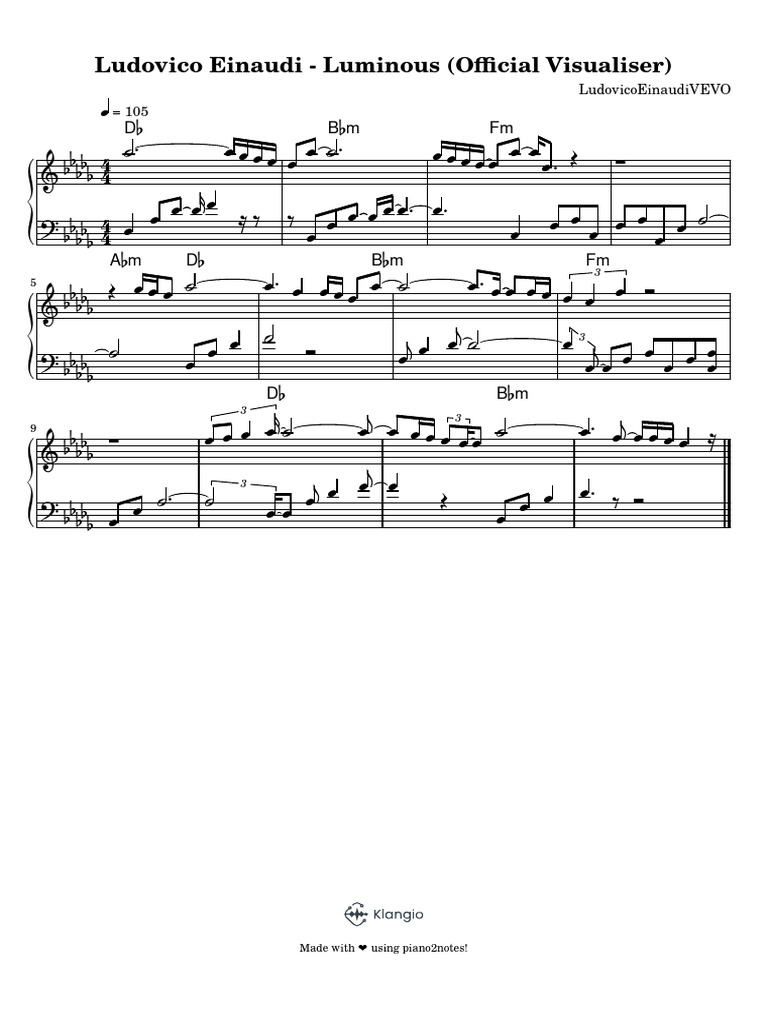 Ludovico Einaudi - Luminous (Official Visualiser) | PDF