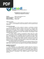 Informe Evaluación ADOS-2 Autismo | PDF | Espectro autista | Ciencias ...