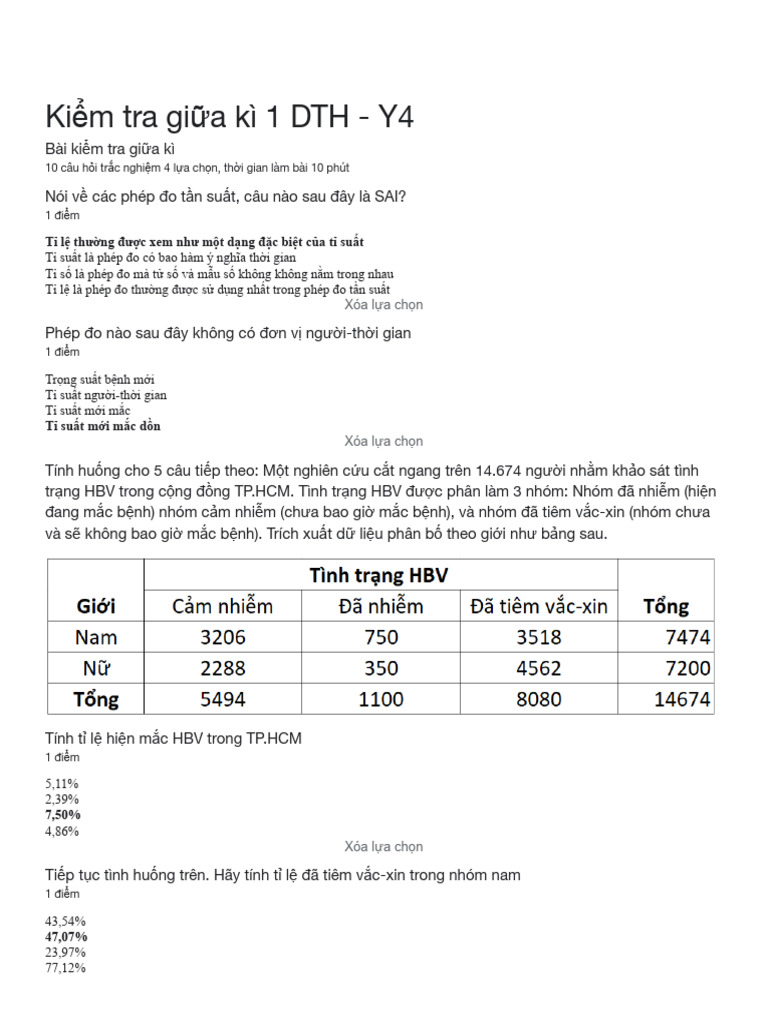 GIỮA KÌ LẦN 1 Y18 DTH | PDF