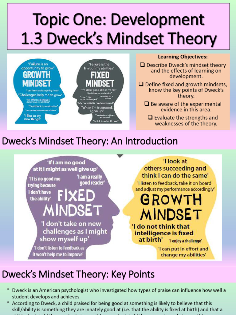 1.3 New Dweck - S Mindset Theory | PDF | Mindset | Experiment
