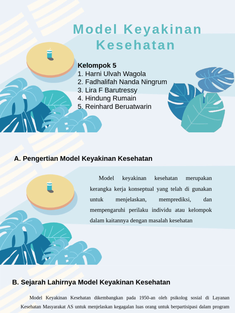 Model Keyakinan Kesehatan dan Pengaruhnya | PDF | Kesehatan Holistik ...