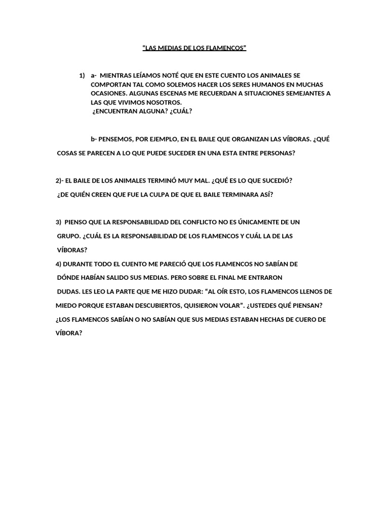 Las Medias de Los Flamencos | PDF