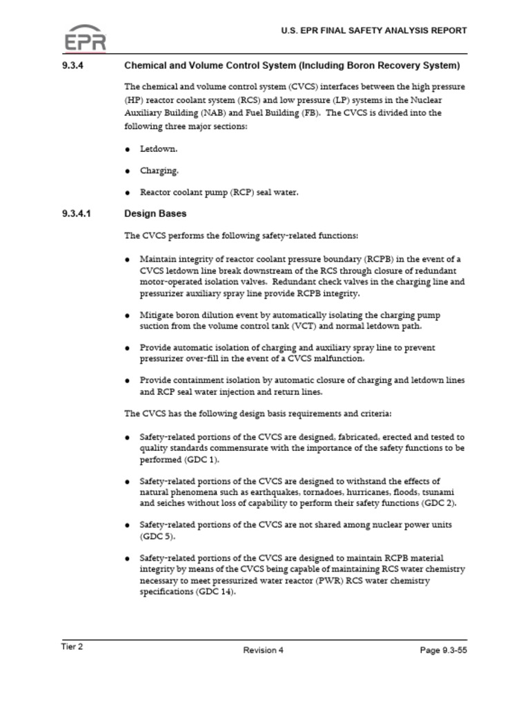 CVCS PWR nitrogen | PDF | Pump | Ion Exchange