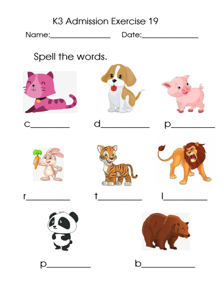 K3 Admission Exercise 19 | PDF | Teaching Methods & Materials