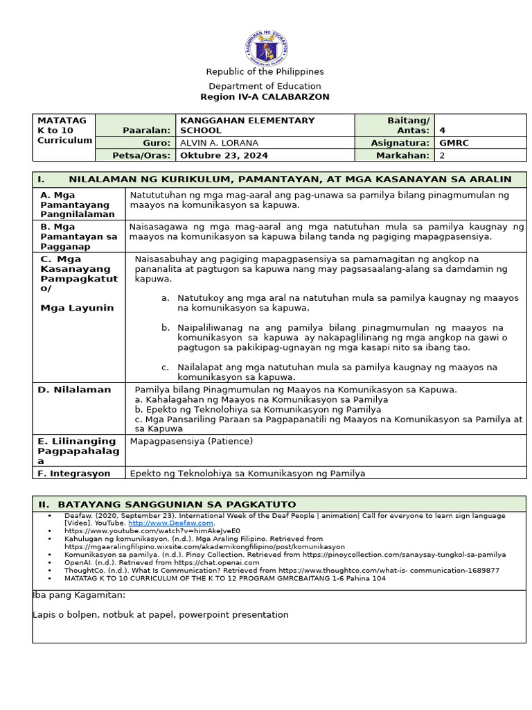 GMRC DLP Q2 WK3 D3 | PDF