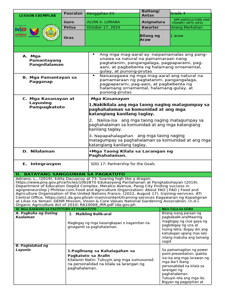 w2 q2 Epp Afa Day 4 | PDF