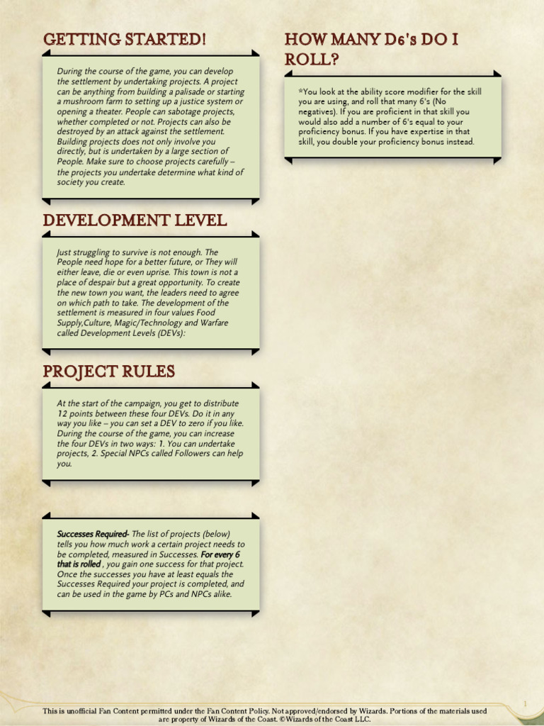 D&D Settlement Building - GM Binder | PDF | Magician (Fantasy)