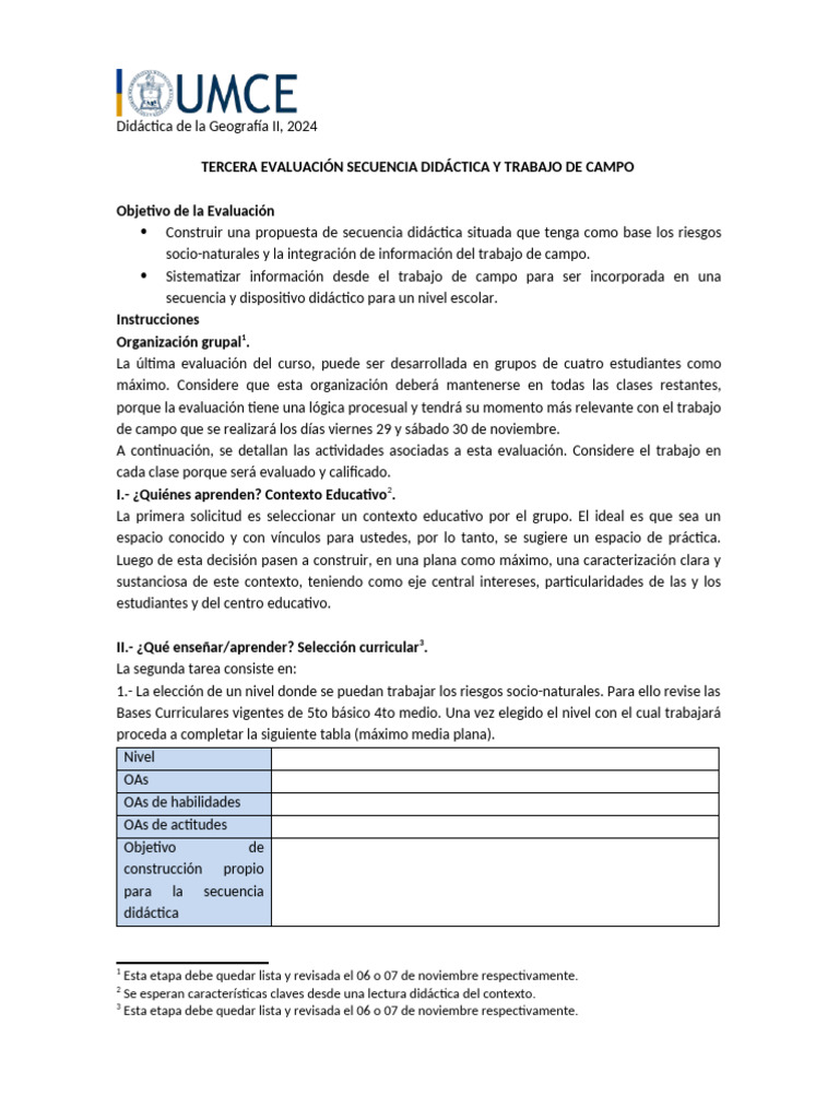 Evaluaci N III DISE O DID CTICO Y TRABAJO DE CAMPO | PDF | Evaluación | Aprendizaje