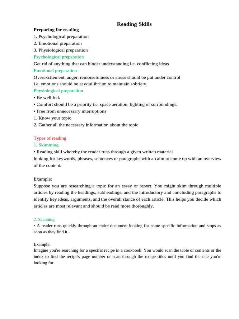 Topic 6 | PDF | Speed Reading | Fear