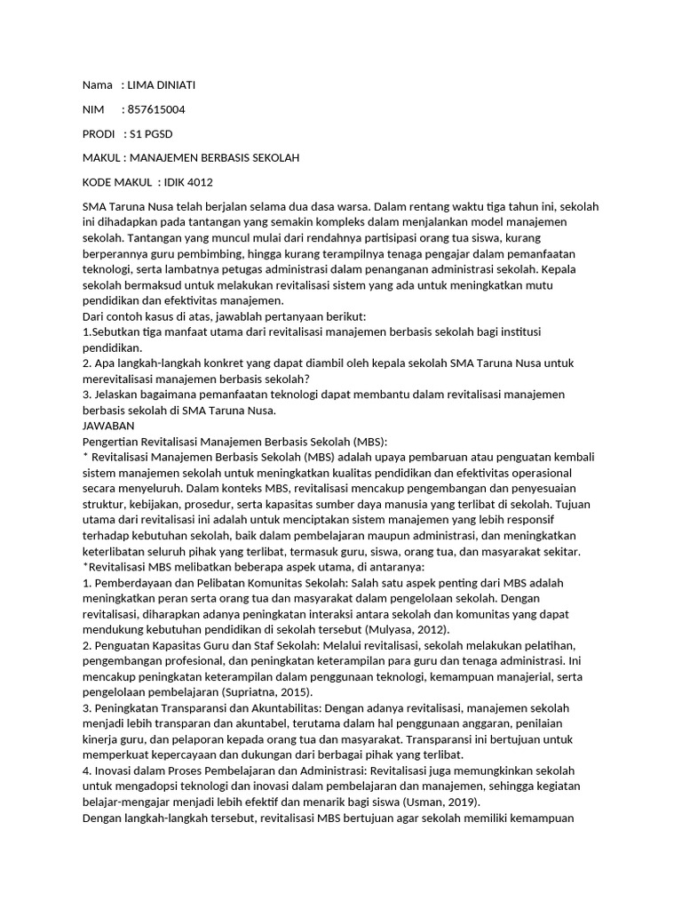 Tugas 2 MBS | PDF | Karier & Perkembangan | Bisnis