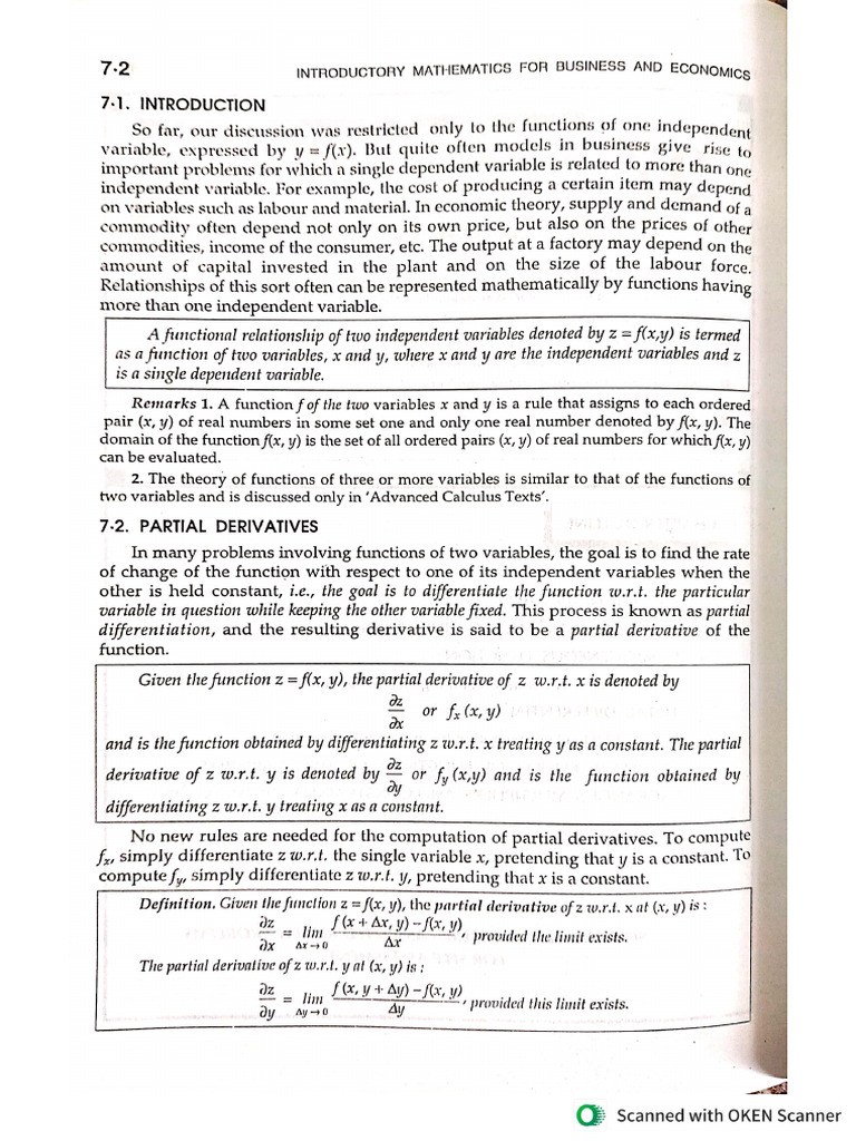 Partial Differentiation-I | PDF