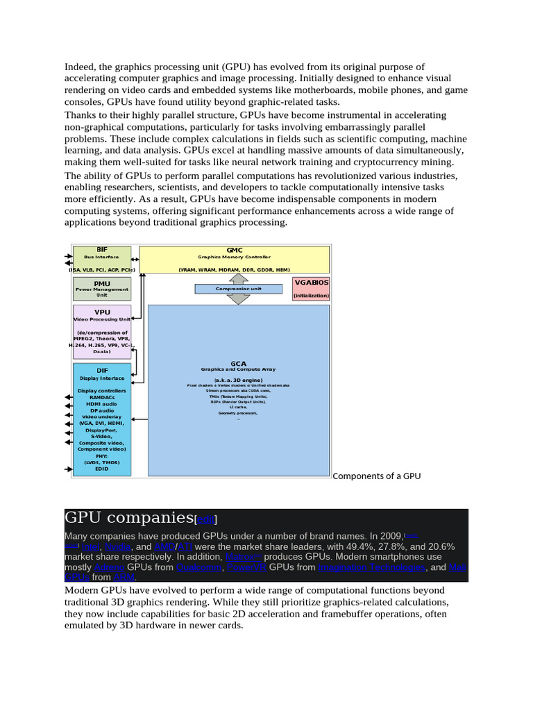 Gpu | PDF | Graphics Processing Unit | Computing