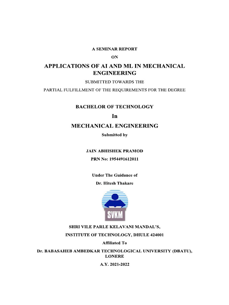 Sample Seminar Report-1 | PDF