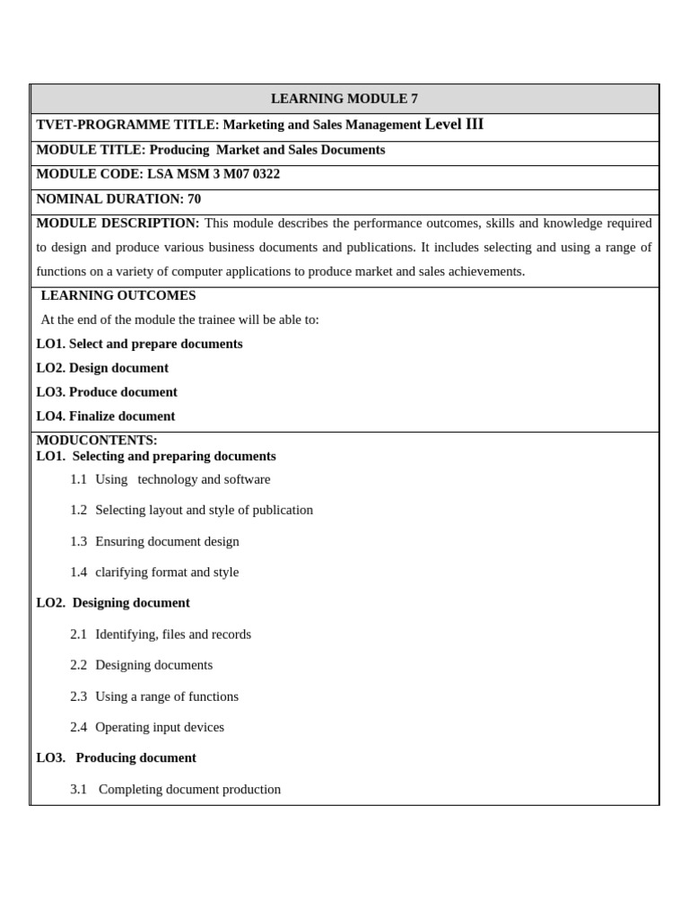 Marketing Course Outline | PDF | Market Segmentation | Marketing