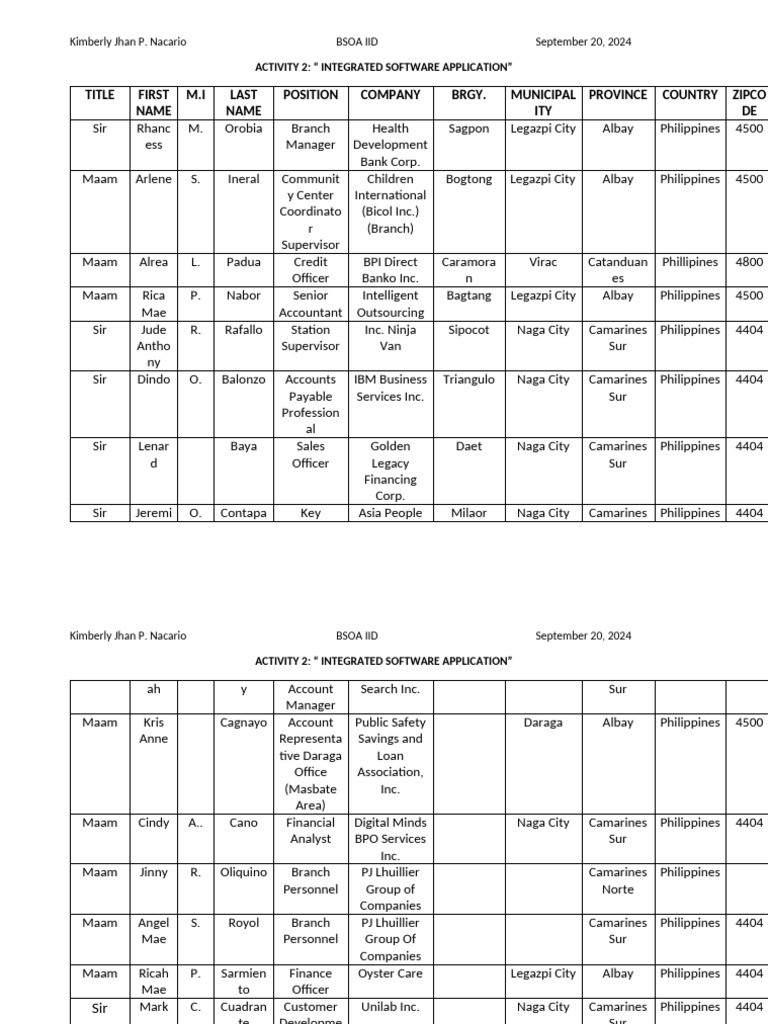 Integrated Software Application It 2 - 104216 | PDF
