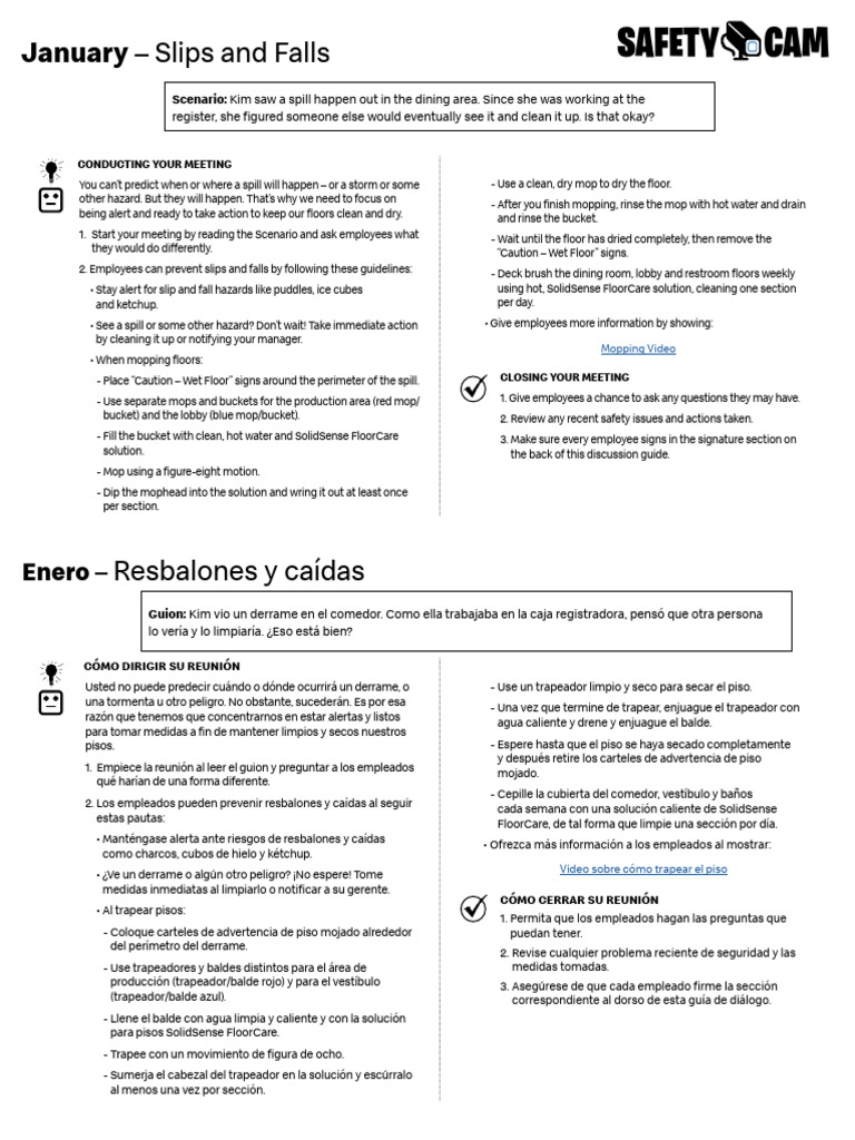 1.slips and Falls Lesson Plan | PDF