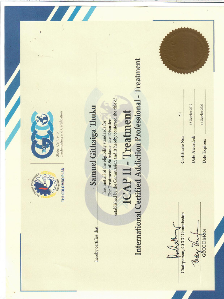 ICAP II Certificate | PDF