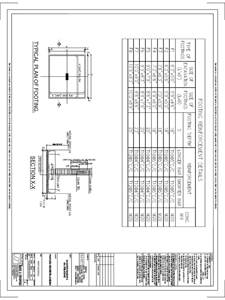 Architectural Footing Plan Guide | PDF
