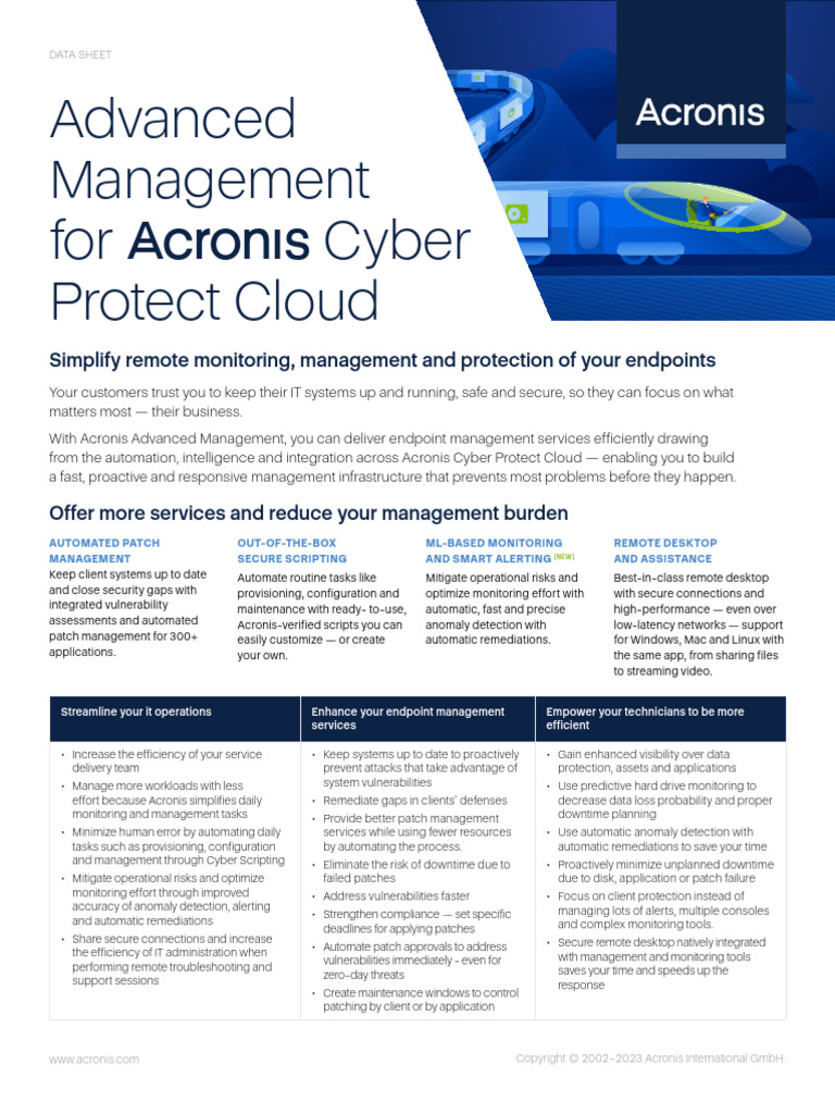Acronis Cyber Protect Cloud With Advanced Management | PDF | Computer ...