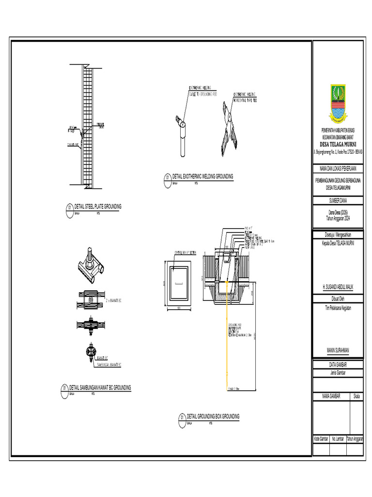 Detail Equipment Grounding Gedung Serbaguna | PDF